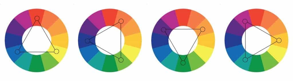 Triadic color scheme examples store