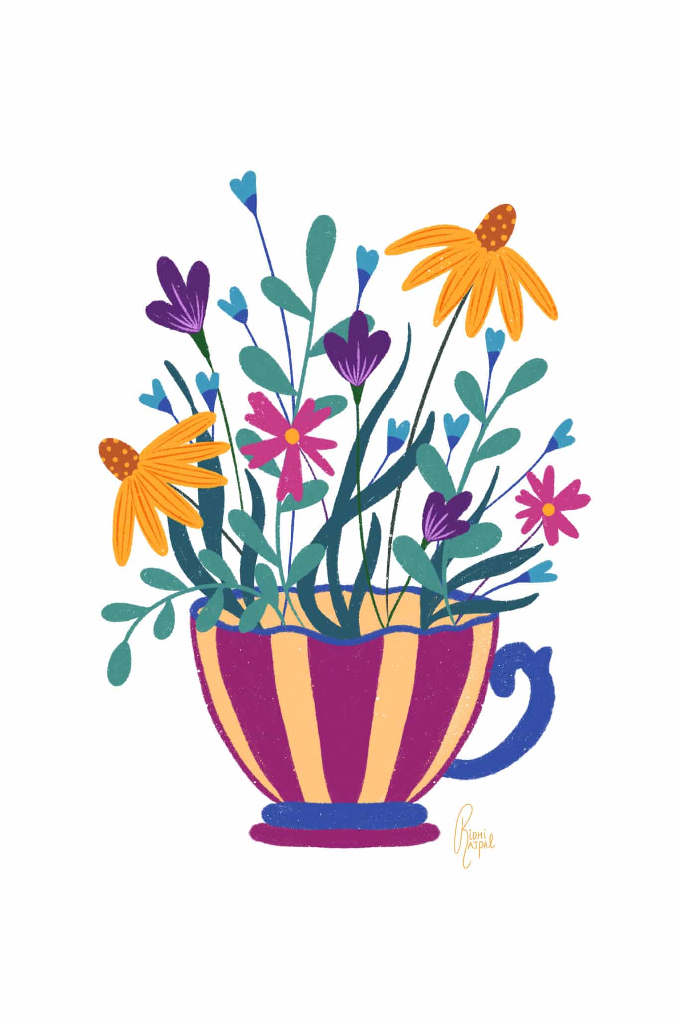 Procreate Tutorial: “Tea Cup Bouquet” by Ridhi Rajpal | Skillshare Blog