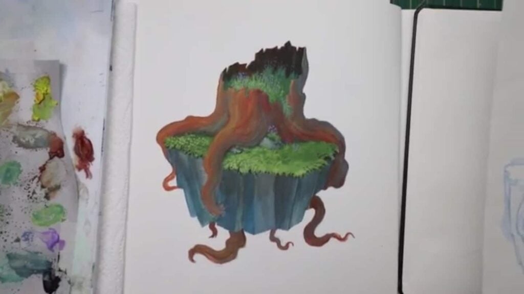 Tree Roots Drawing Color Artistic Exploration Of Roots In Vivid Colors