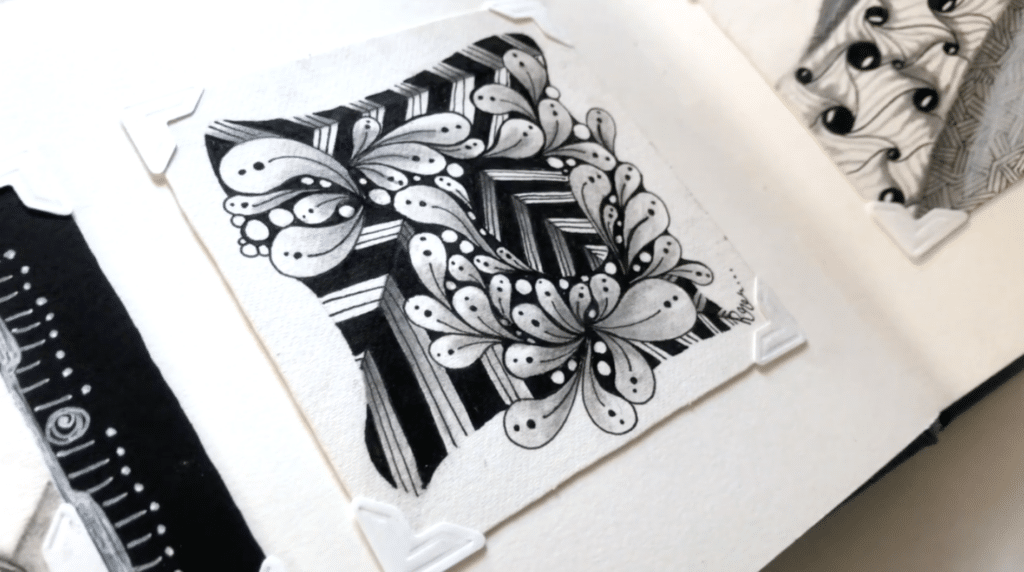 Zentangle Art Hand Abstract Illustration Hand Drawn Zentangle Drawing